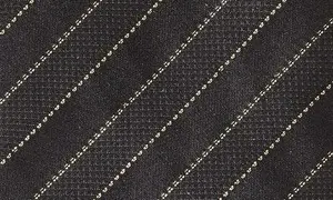 Canali Stripe Metallic Silk Jacquard Tie