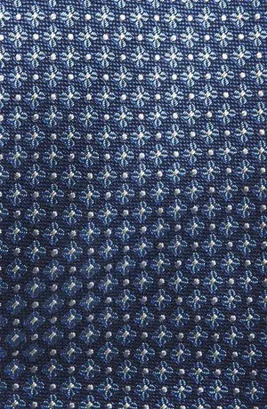 Canali Floral Silk Neck Tie - Bright Blue