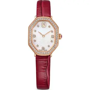 SWAROVSKI Dextera Mother-of-pearl Leather Strap Watch