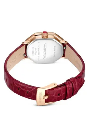 SWAROVSKI Dextera Mother-of-pearl Leather Strap Watch