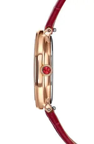 SWAROVSKI Dextera Mother-of-pearl Leather Strap Watch