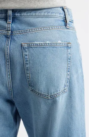 FRAME The Off Duty Hang Ankle Straight Leg Jeans - Frey