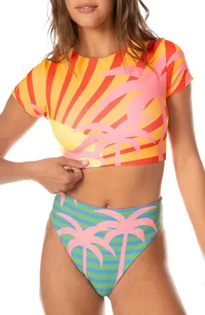 MAAJI Jungle Sway Milano Reversible Crop Rashguard
