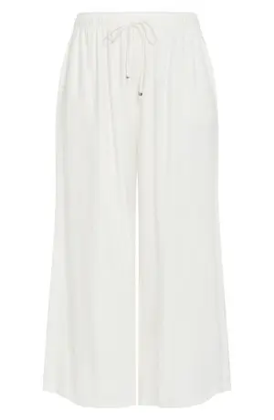 City Chic Holly Wide Leg Linen Blend Drawstring Pants