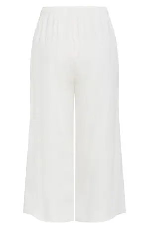 City Chic Holly Wide Leg Linen Blend Drawstring Pants