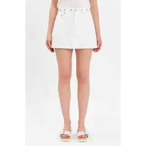 DAZE Malibu Denim Miniskirt - Lamb