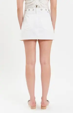 DAZE Malibu Denim Miniskirt - Lamb
