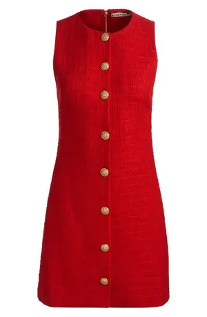 Alice + Olivia Cade Tweed Minidress