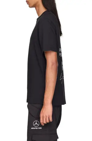Y3 F1 Logo Cotton Graphic T-shirt