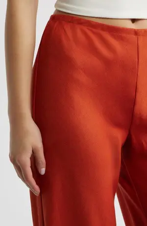 REFORMATION Gale High-waisted Linen Pants - Chili Mango