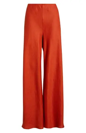 REFORMATION Gale High-waisted Linen Pants - Chili Mango