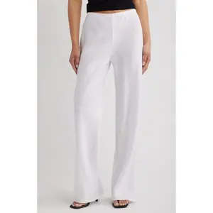 REFORMATION Gale High-waisted Linen Pants - White