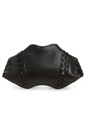 Alexander McQueen Manta Clutch - Black/silver