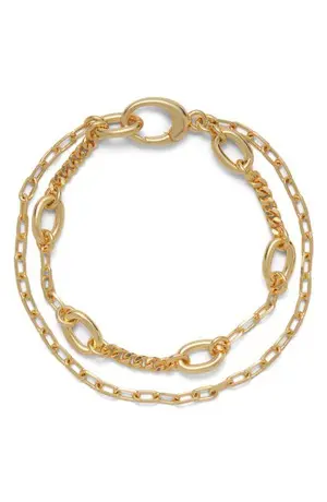 Lady Grey Dual Chain Bracelet - Gold