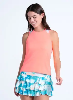 Lucky In Love Twist Back Rib Tank