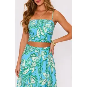 VICI Florence Floral Crop Tank Top
