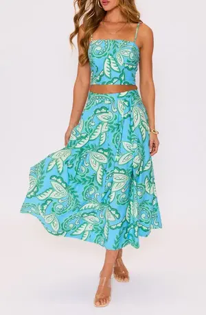 VICI Florence Floral Crop Tank Top