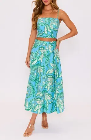 VICI Florence Floral Crop Tank Top