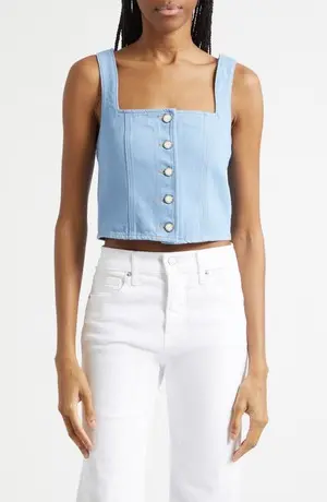 Veronica Beard Spensley Denim Top