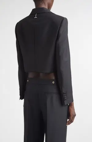 Alexander McQueen Pagoda Wool & Mohair Crop Jacket