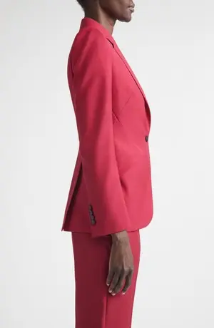 Alexander McQueen Single-breasted Wool & Mohair Jacket - Raspberry