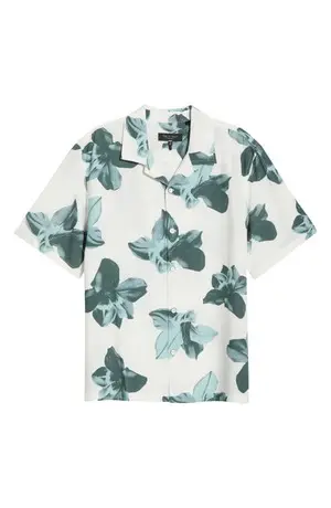Rag & Bone Avery Floral Camp Shirt - Mint