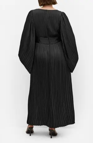 City Chic Carmina Long Sleeve Maxi Dress - Black