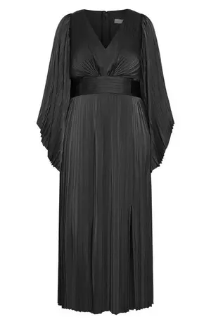 City Chic Carmina Long Sleeve Maxi Dress - Black