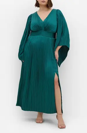 City Chic Pleated Evening Dresses