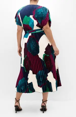 City Chic Abstract Print Maxi Dress - Abstract Floral