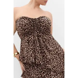 City Chic Asymmetric Printed Top