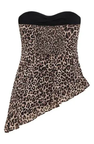 City Chic Asymmetric Printed Top