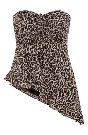 City Chic Asymmetric Printed Top