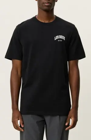LES DEUX Brady Hoop Graphic T-shirt - Black