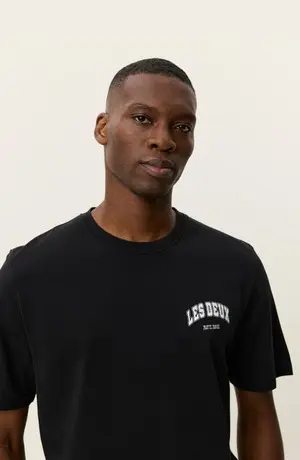 LES DEUX Brady Hoop Graphic T-shirt - Black