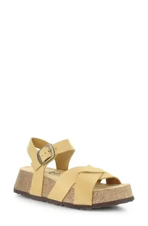 BOS. & CO. Cielo Platform Wedge Sandal - Yellow