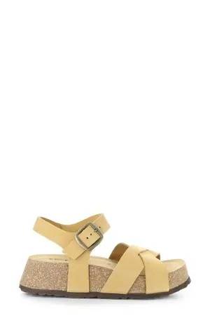 BOS. & CO. Cielo Platform Wedge Sandal - Yellow