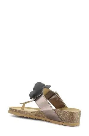 BOS. & CO. Laria Platform Wedge Flip Flop - Pewter