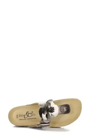 BOS. & CO. Laria Platform Wedge Flip Flop - Pewter