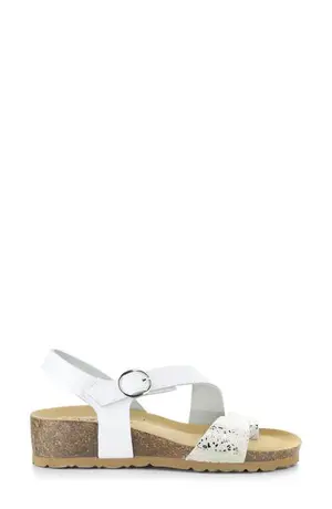 BOS. & CO. Luissa Slingback Platform Wedge Sandal - White