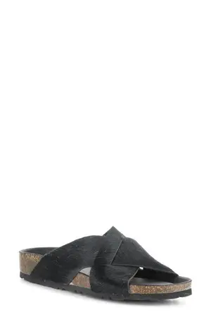 BOS. & CO. Suna Genuine Calf Hair Sandal - Black