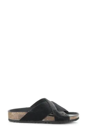BOS. & CO. Suna Genuine Calf Hair Sandal - Black