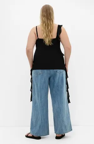 City Chic Waverly Ruffle Asymmetric Tank