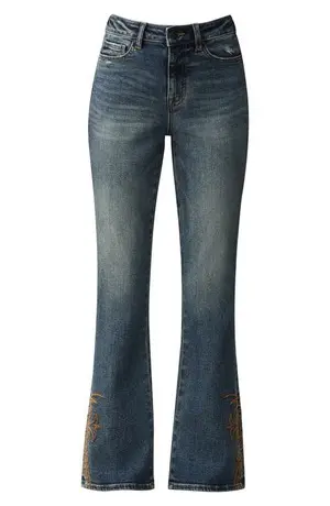 BAYEAS Embroidered Bootcut Jeans