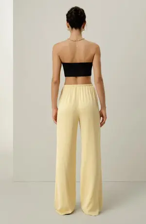 Lilysilk Stretch Silk Georgette Straight-leg Pant