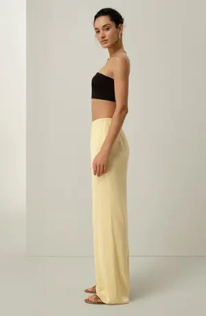 Lilysilk Stretch Silk Georgette Straight Leg Pants
