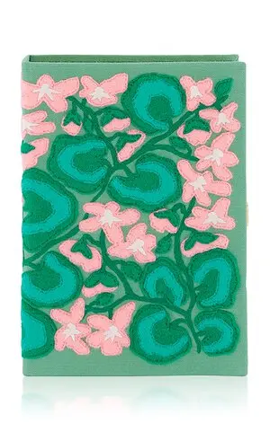 OLYMPIA LE-TAN Geraniums Clutch Green