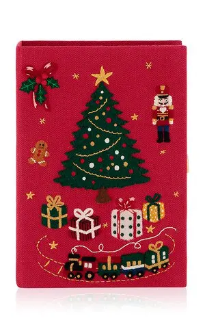OLYMPIA LE-TAN Christmas Holidays Clutch Red