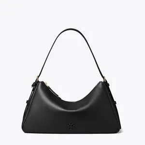 Tory Burch Thea Zip Top Shoulder Bag - Black