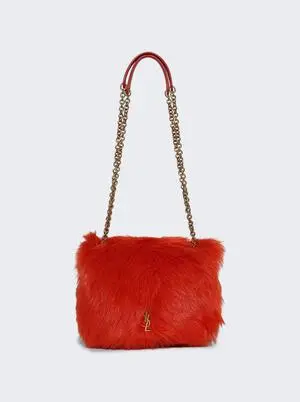 Saint Laurent Mini Jamie Shearling Bag - Orange